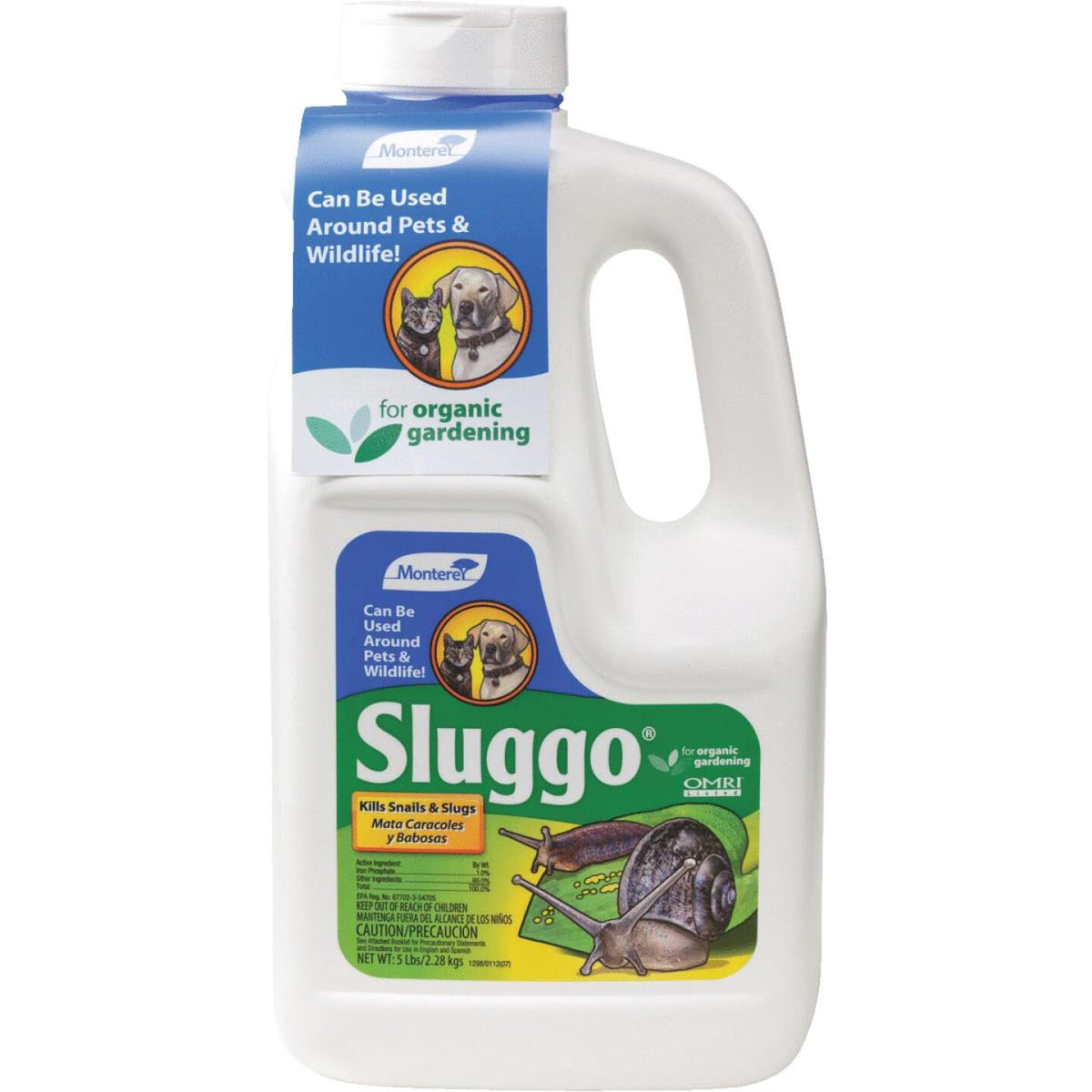 Monterey Sluggo 5 Lb. Ready To Use Granules Organic Slug & Snail Killer ...